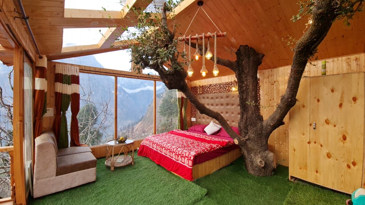Royal Himalayan Tree House 𝗕𝗢𝗢𝗞 Kasol Tree house 𝘄𝗶𝘁𝗵 𝗙𝗥𝗘𝗘 𝗖𝗮𝗻𝗰𝗲𝗹𝗹𝗮𝘁𝗶𝗼𝗻